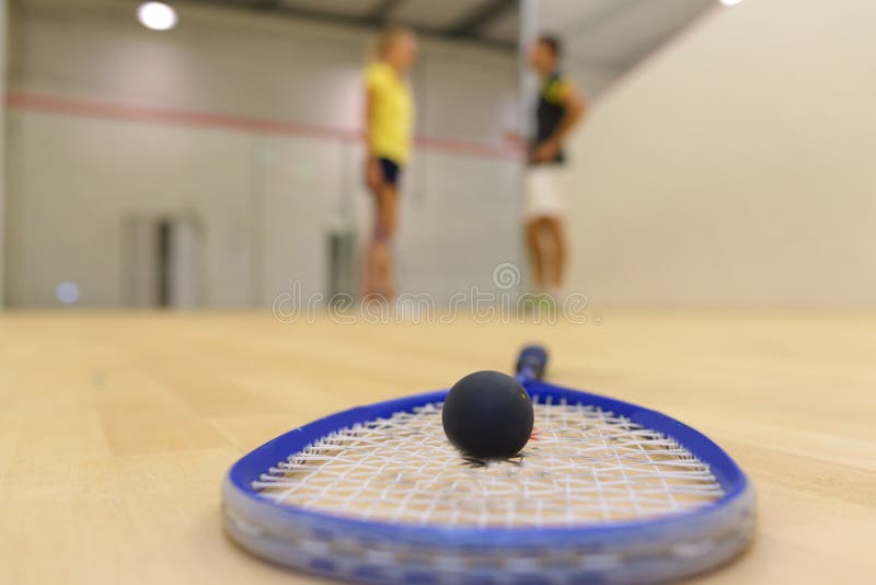 Close-up of squash racket stock photo. Image of practice - 123594588