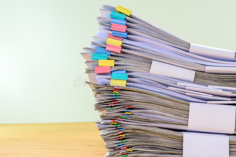 Close Up Stack Document of Account Include Sales Stock Image - Image of ...
