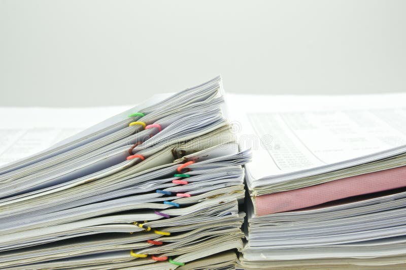 Stack Document of Account Overload Stock Image - Image of printing ...