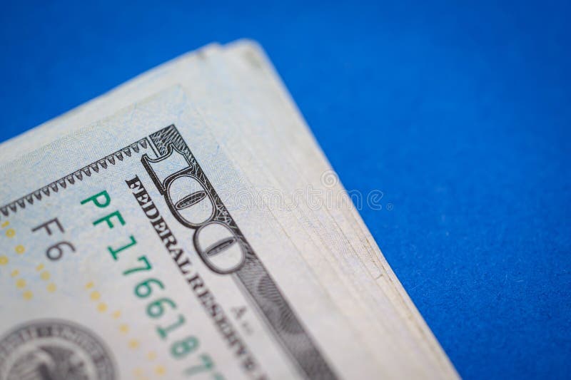 Stack of One Hundred Dollar Bills Close-up. Stock Image - Image of bulk ...
