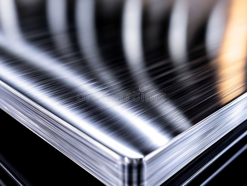 A Close Up of a Stack of Metal Plates on a Table Stock Image - Image of ...