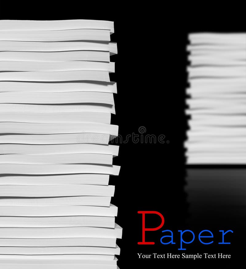 Close Up of Stack of Papers Stock Photo - Image of equipment, document ...