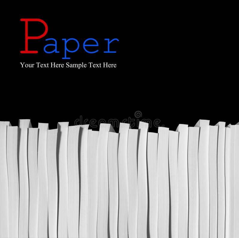 Close Up of Stack of Papers Stock Image - Image of group, archives ...