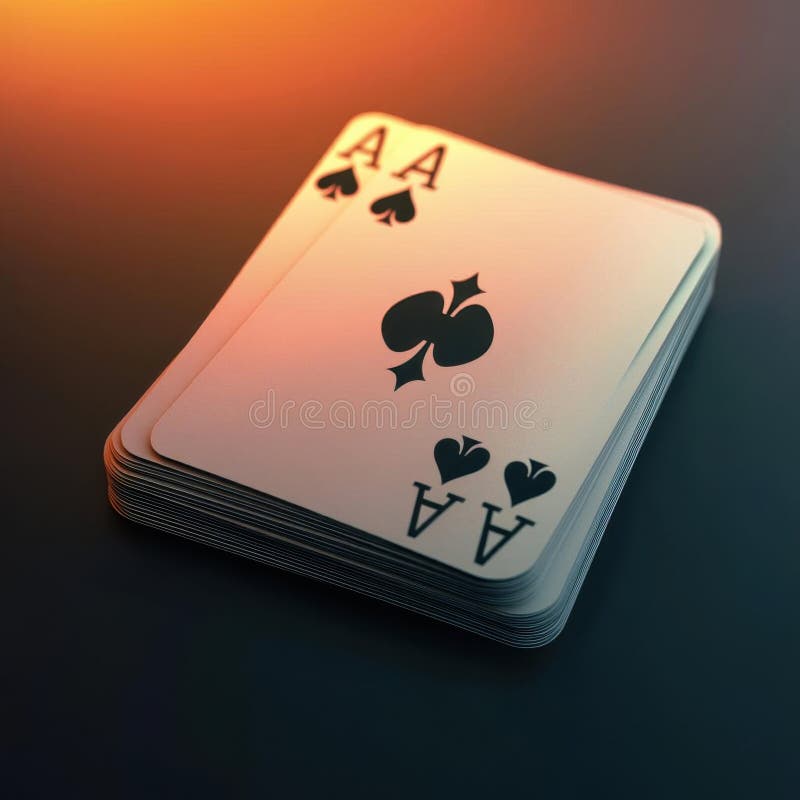 Close-up of a Stack of Playing Cards with Ace of Spades Stock ...