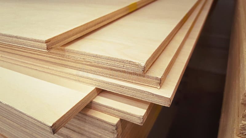 A Stack of Plywood Sheets for Construction Stock Photo - Image of board ...