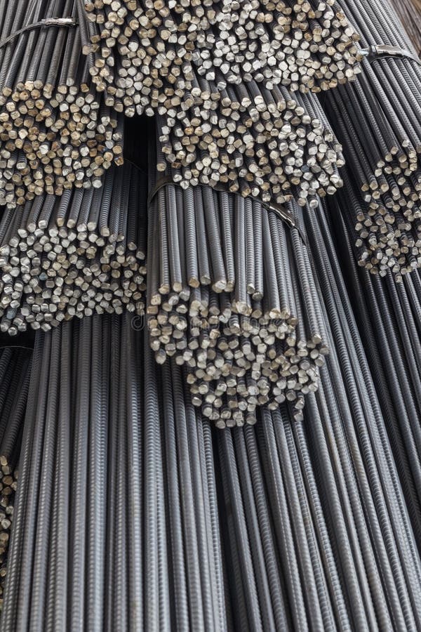 Close Up Stack of Steel Bar or Steel Reinforcement Bar Stock Photo ...