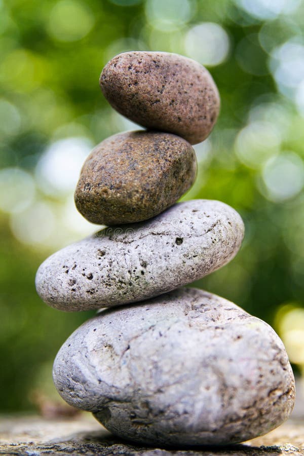 Close Up of a Stack of Stones in Balance Stock Image - Image of rocks ...
