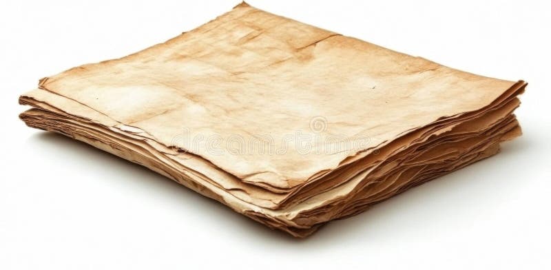 Close Up Stack of Vintage Sheets and Antique Paper Stack Theme Stock ...