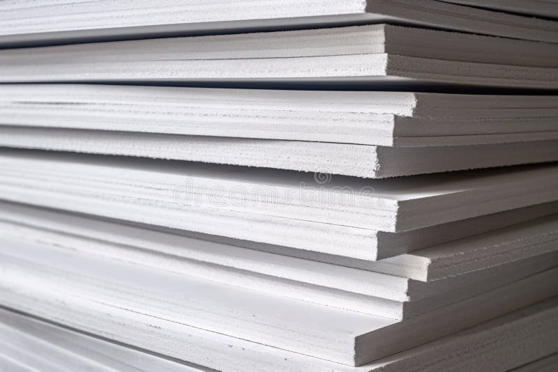 Close Up of Stack of White Extruded Polystyrene Sheets Insulative ...