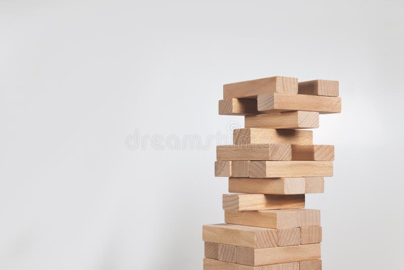 Close Up of Stack of Wooden Block, Tower Stock Image - Image of stack ...