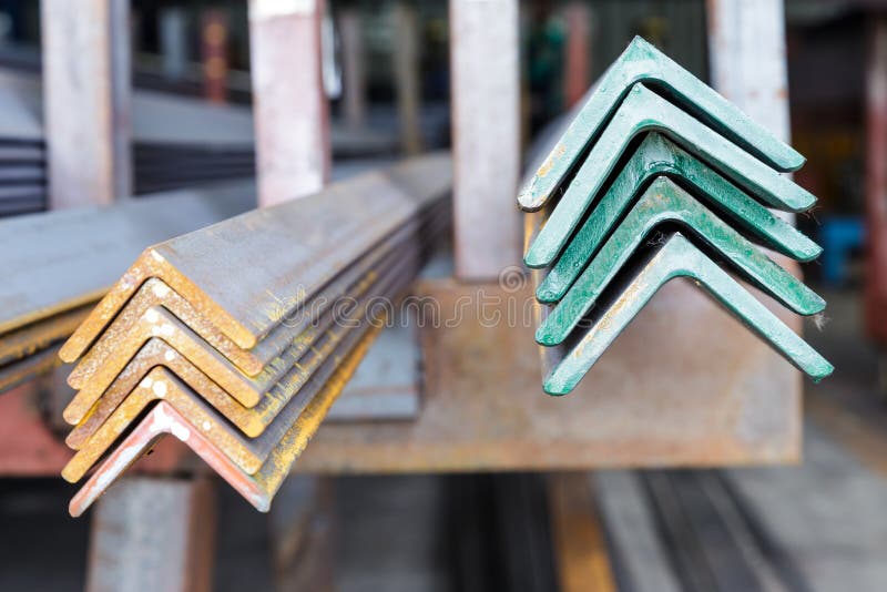 Close Up Stacked of Angle Steel Stock Photo - Image of stack ...