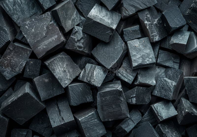 Close-up of Stacked Black Cubes with Textured Surfaces Stock ...