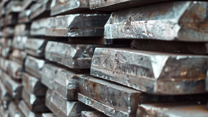 A Close-up of Stacked Metal Bars Stock Image - Image of warehouse, iron ...
