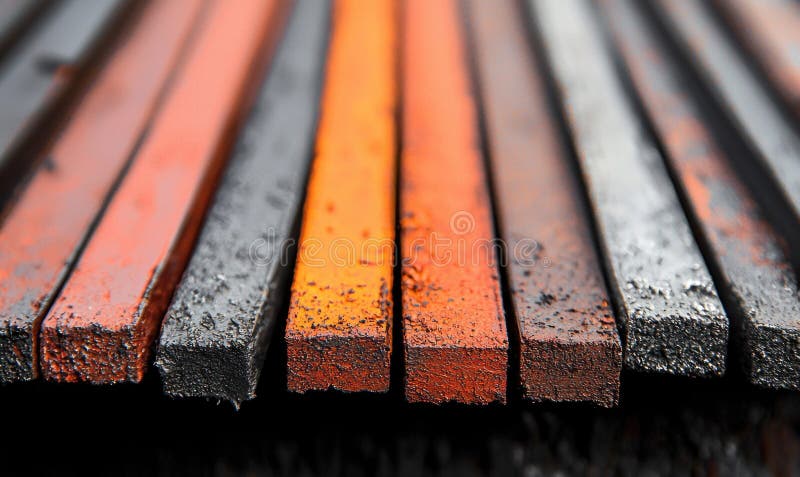 Close Up of Stacked Metal Bars Showcasing Industrial Materials ...