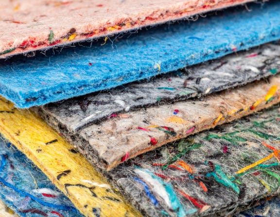 Close Up of Stacked Multi Colored Compressed Composite Material with ...