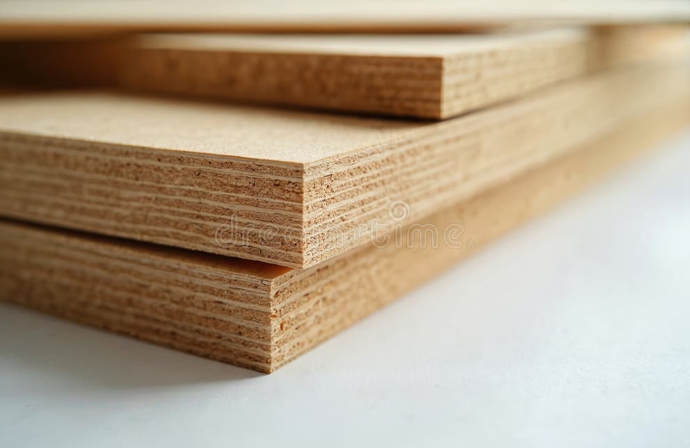 Close-up of Stacked Oriented Strand Board Sheets Shows Texture, Layers ...