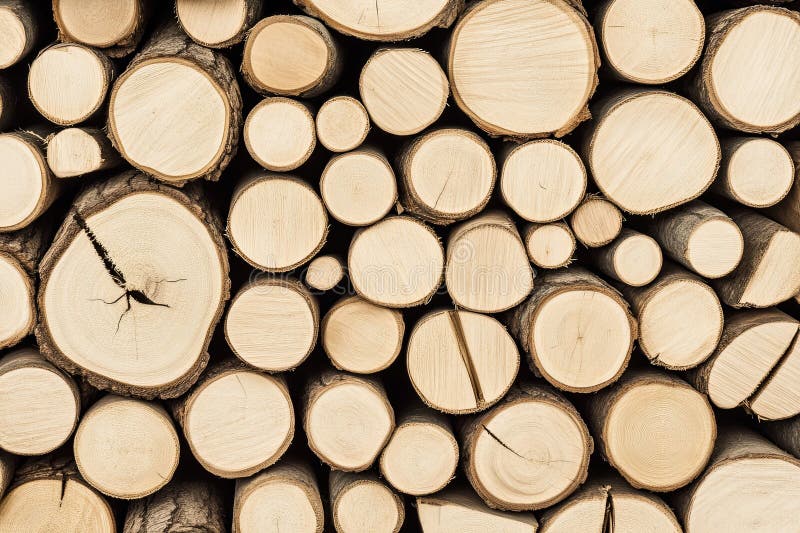 Close Up of Stacked Wood Logs, Showing the Natural Texture and Grain of ...