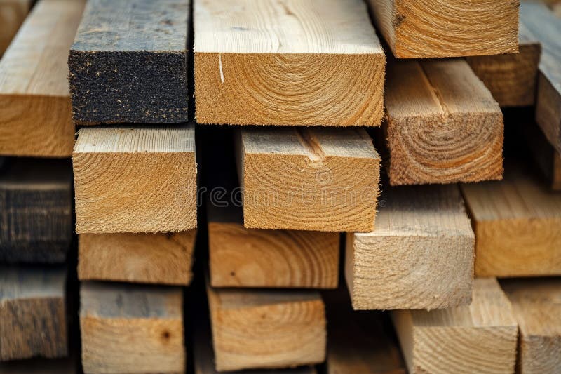 Varied Wood Texture Stacked Blocks. AI Generated Stock Illustration ...