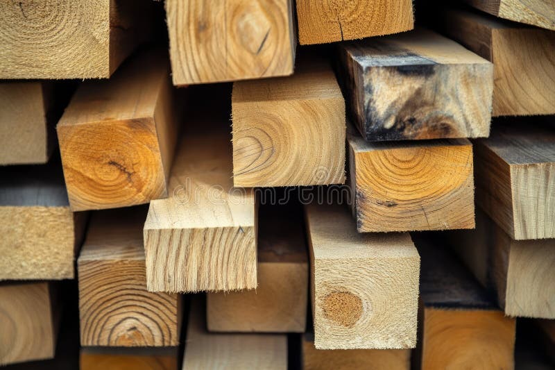 Varied Wood Texture Stacked Blocks. AI Generated Stock Illustration ...