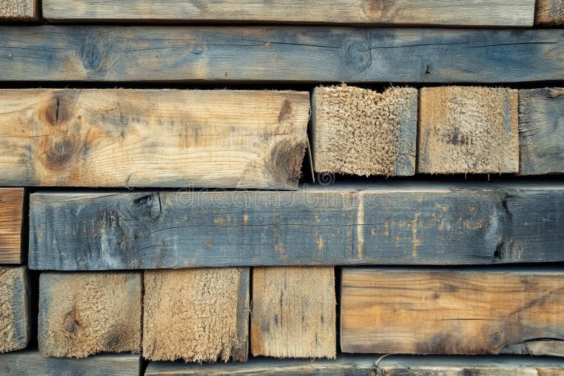Varied Wood Texture Stacked Blocks. AI Generated Stock Image - Image of ...