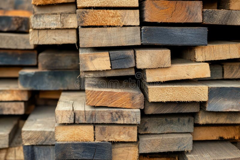 Varied Wood Texture Stacked Blocks. AI Generated Stock Image - Image of ...