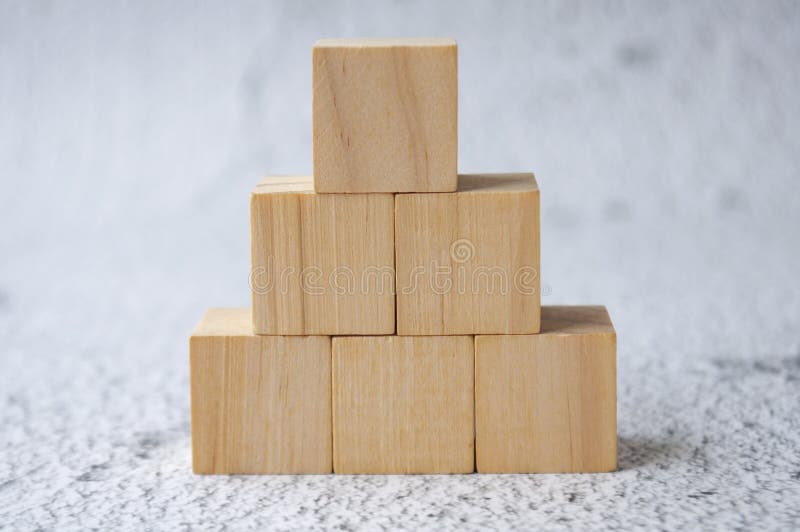 Close Up of Stacking Wooden Cubes with Customizable Space for Text ...
