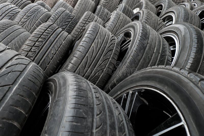 Close Up Stacks of Old Used Tires Stock Image - Image of detail ...