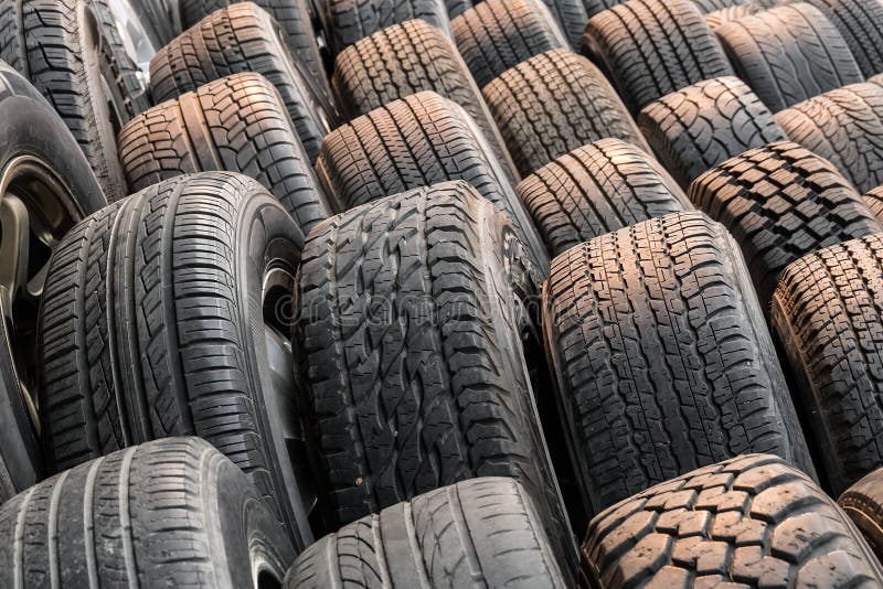 Close Up Stacks of Old Used Tires Stock Photo - Image of damaged ...