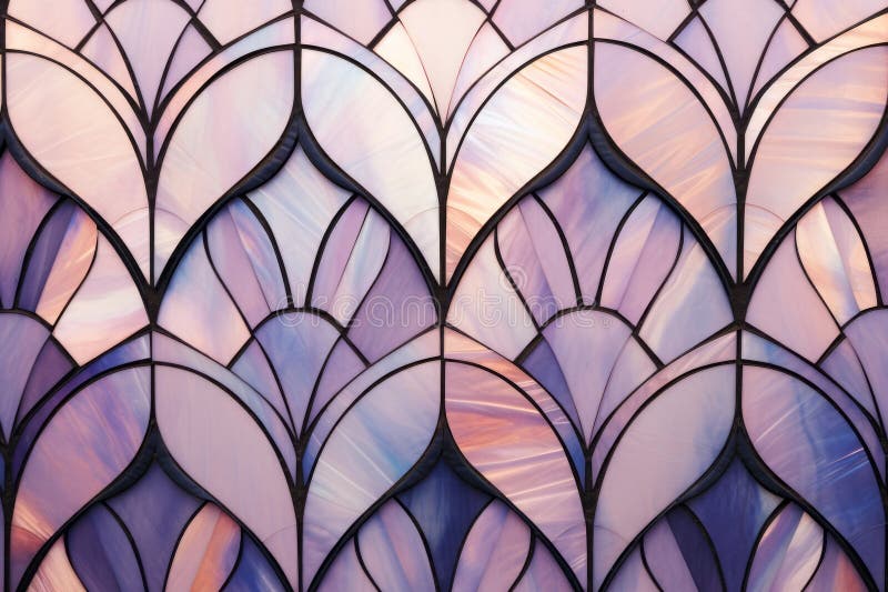 Close Up of Stained Glass Window with Pattern. Generative AI Stock ...
