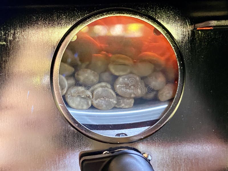 Close Up of a Stainless Steel Coffee Roaster Machine in a Restaurant ...