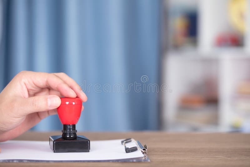 Close-up of Stamp the Document Stock Image - Image of rolled, chains ...
