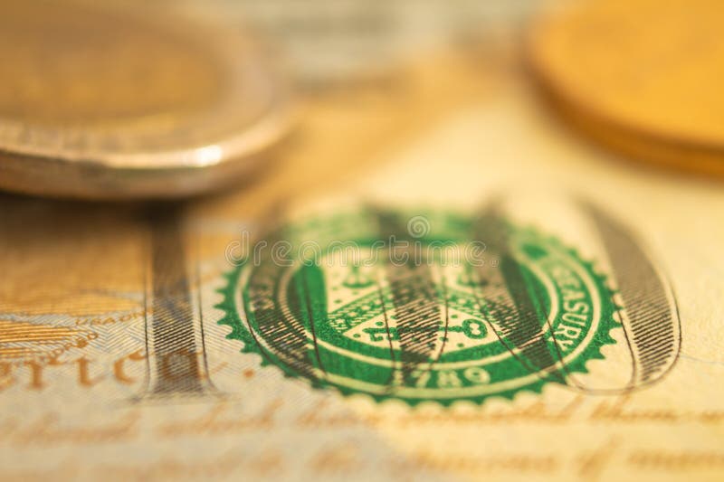 Close Up of a Stamp of a US Hundred Dollar Bill Stock Image - Image of ...