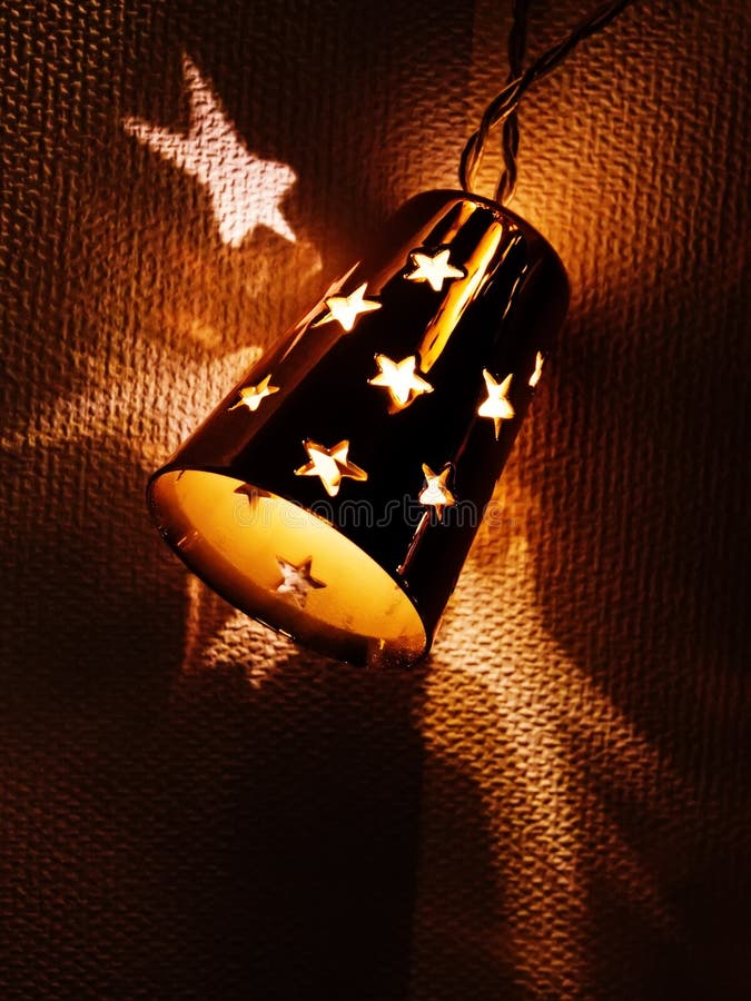 Close-Up of Star Shape Electric Lights Stock Photo - Image of stars ...