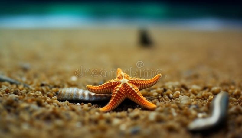 Close Up of a Starfish on Sandy Beach Generated by AI Stock ...