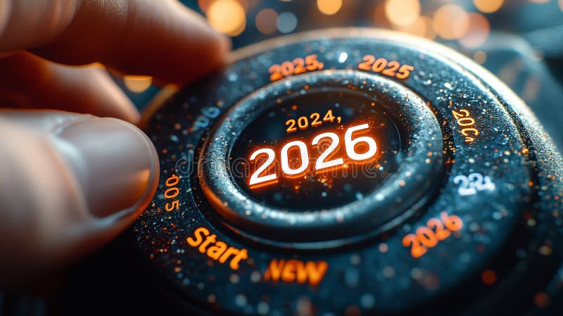Close-up of Start Button Marked 2026, Symbolizing New Beginnings and ...