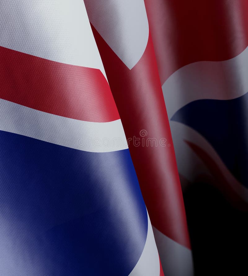 Close-up of the State Flag of Great Britain Stock Image - Image of ...