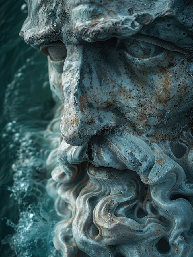 Close-Up of Statue of Bearded Man Stock Photo - Image of character ...
