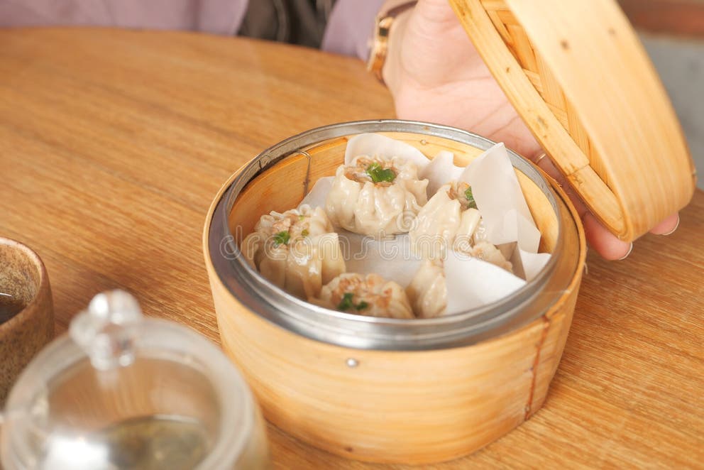 Close Up of Steamed Dim Sum in a Bowl Stock Image - Image of fresh ...