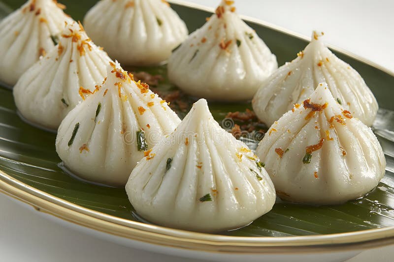 Close Up of Steamed Dumplings on a Plate a Delectable Image Showcasing ...