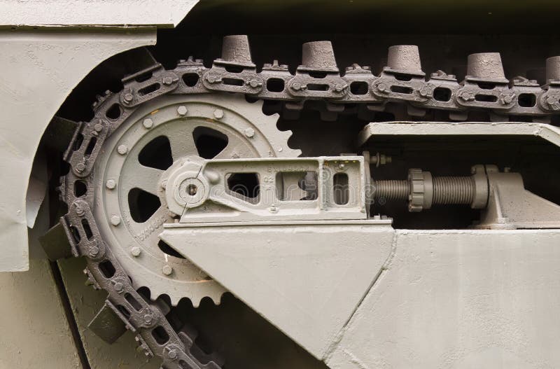 Close Up Steel Chain of Tank Wheel Stock Photo - Image of steel ...