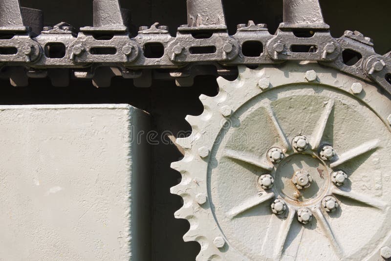 Tank Chain From A German Main Battle Tank Stock Image - Image of area ...