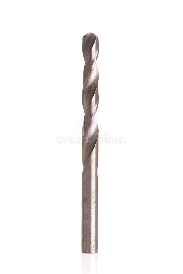 Close Up Steel Drill Bit Isolated on White Stock Photo - Image of auger ...