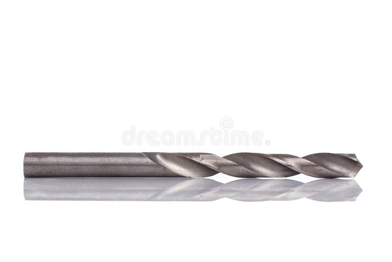 Close Up Steel Drill Bit Isolated on White Stock Photo - Image of ...