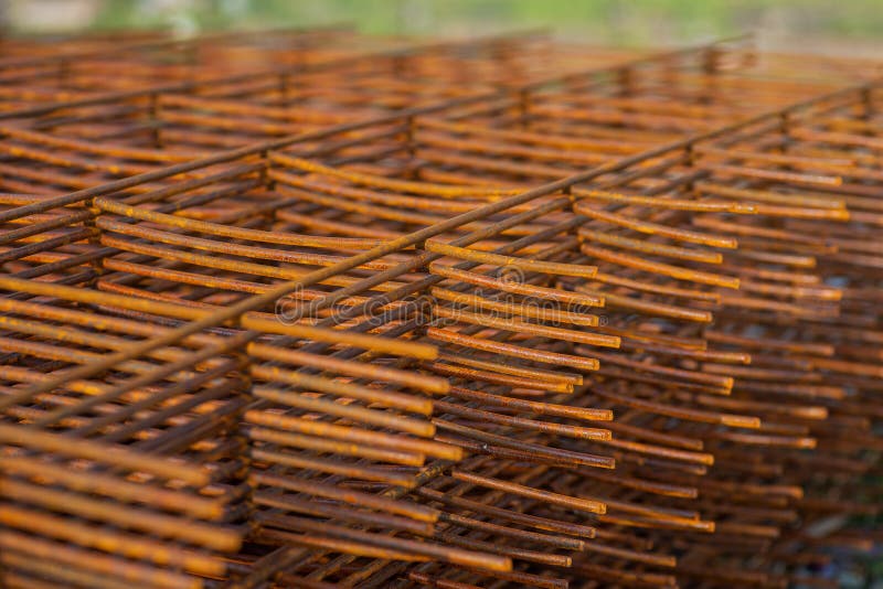 Close Up Steel Grating for Construction in Site Work Stock Photo ...