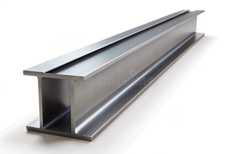 Close Up of a Steel I Beam for Construction Projects with a Smooth ...