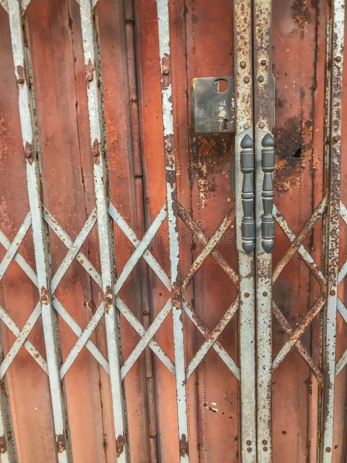 Steel Metal Roller Shutter Door Stock Image - Image of metal, building ...