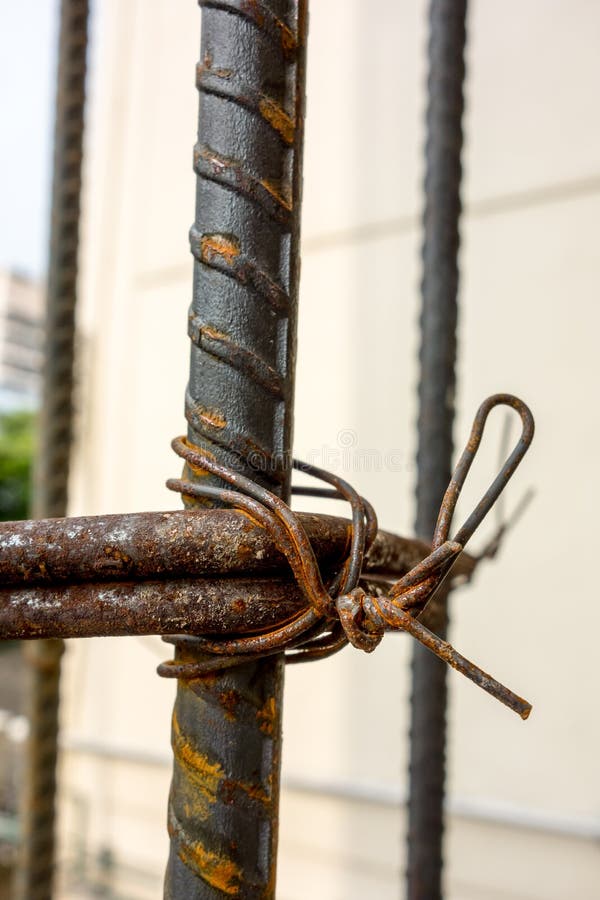 Close Up Steel Rods at Construction Site Stock Image - Image of site ...