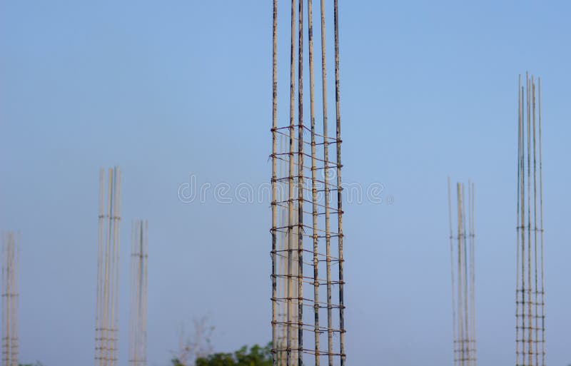 Close Up of Steel Structure of the Building Stock Photo - Image of ...