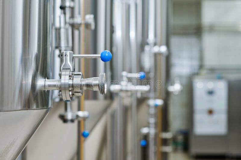 Steel Tank with Lever for Control Stock Image - Image of lever ...