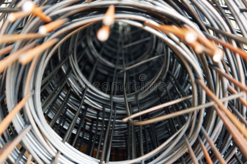 Close Up of Steel Wire Mesh Net Roll for Structural and Construction ...